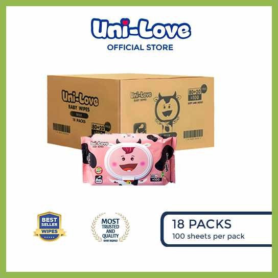 UniLove&mk!Milk]Mg&Scent+O@n@Baby+e@Wipes+t@100's+d@Pack+j@of 18 (1 ...