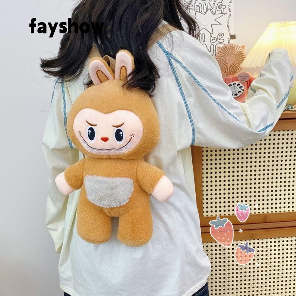 FAY Stuffed Toy Backpack, Large Capacity Colourful Labubu Plush ...