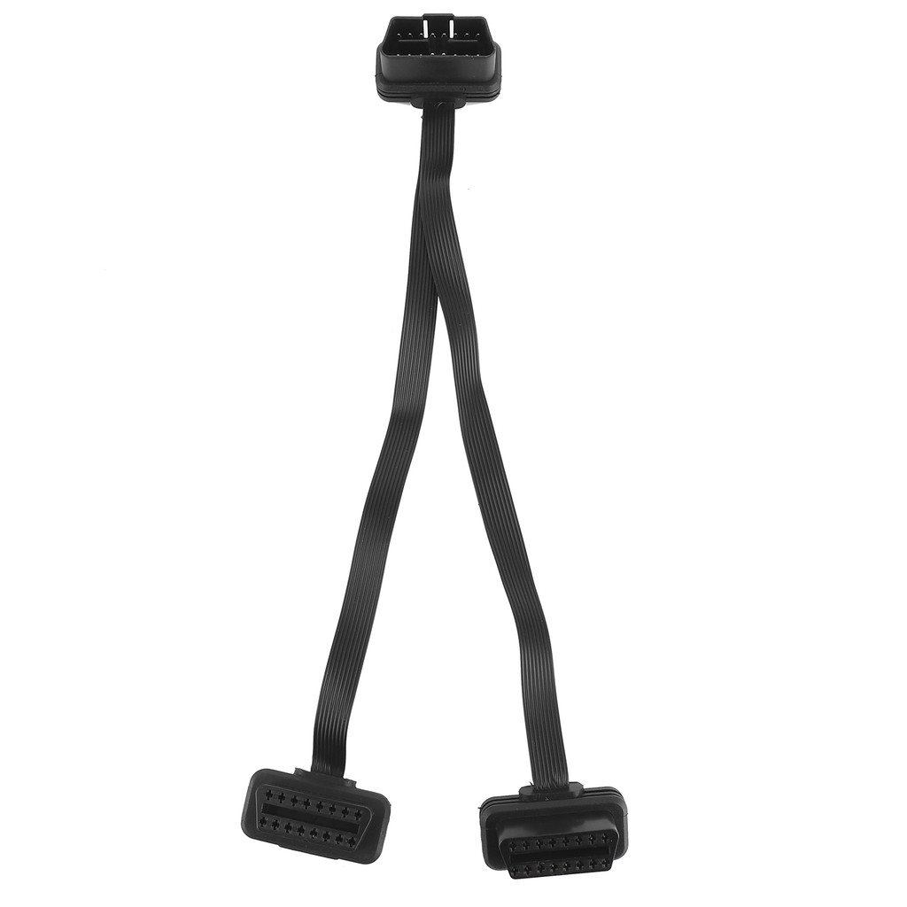 16Pin OBD Extension Cable Staight Male to Dual Straight Female Y ...
