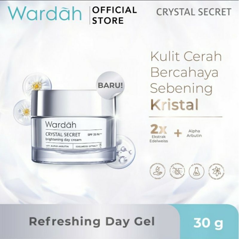 Wardah CRYSTAL SECRET REFRESHING DAY GEL 30ML | Shopee Philippines