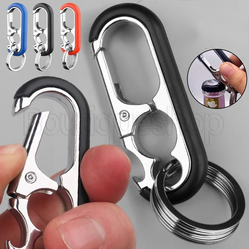Bottle Opener Creative Key Holder Keyring / Double Ring Carabiner ...