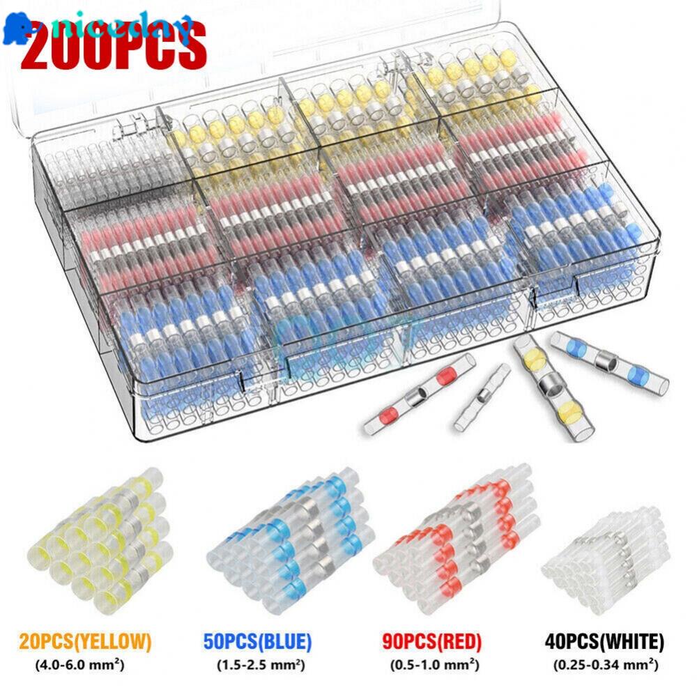 200 Piece Waterproof Solder Wire Connector Kit Universal Solderstick ...