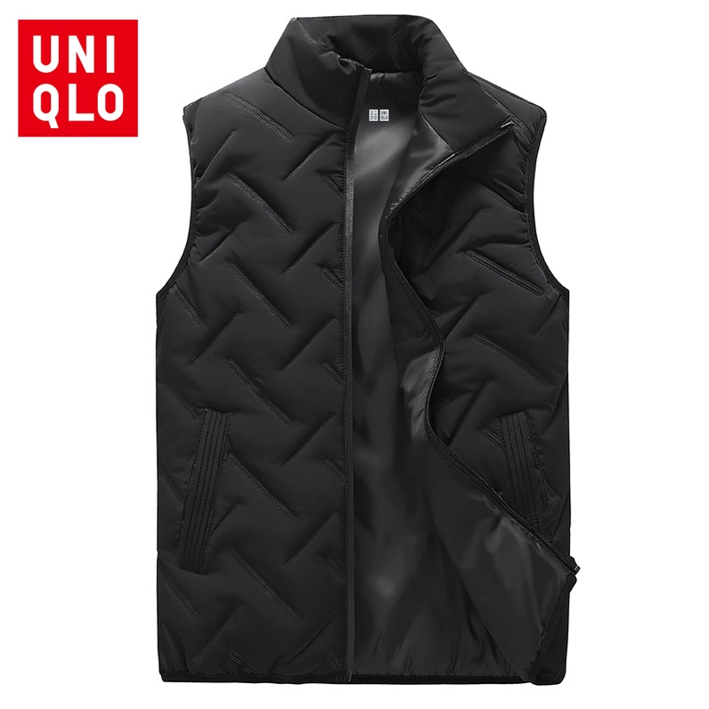 M-5XL Vest Men's Autumn and Winter No Light Warm Men's Cotton Shoulder Thick Vest Jacket Tide ...
