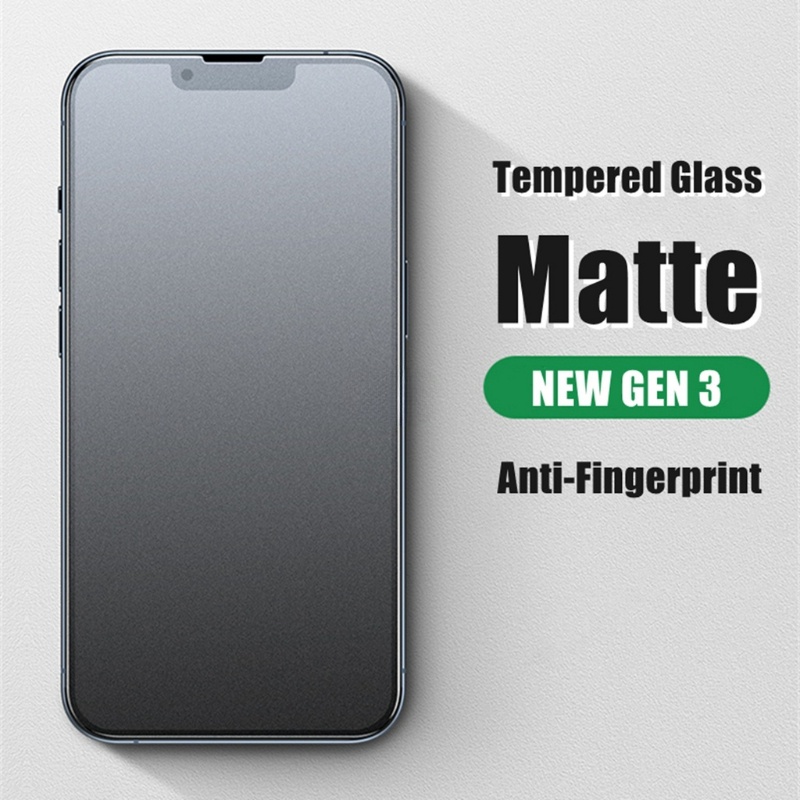 Matte Tempered Glass For iPhone 16 15 14 Plus 13 12 11 Pro Max Mini X ...