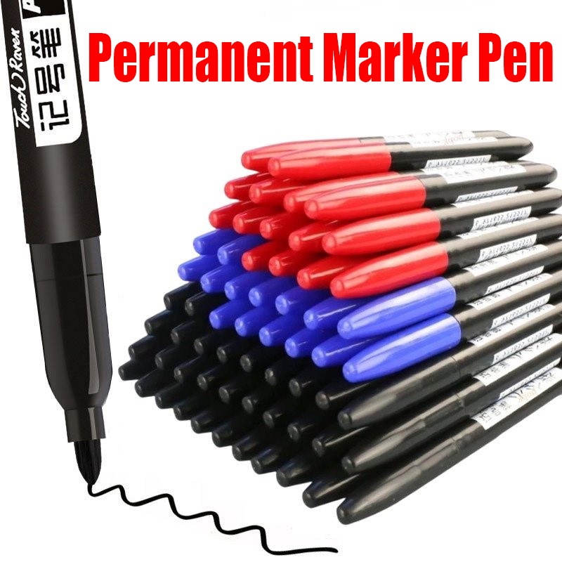 Multi-type Black Red Blue Oil-based Mark Pens/Double Head Design Smooth ...