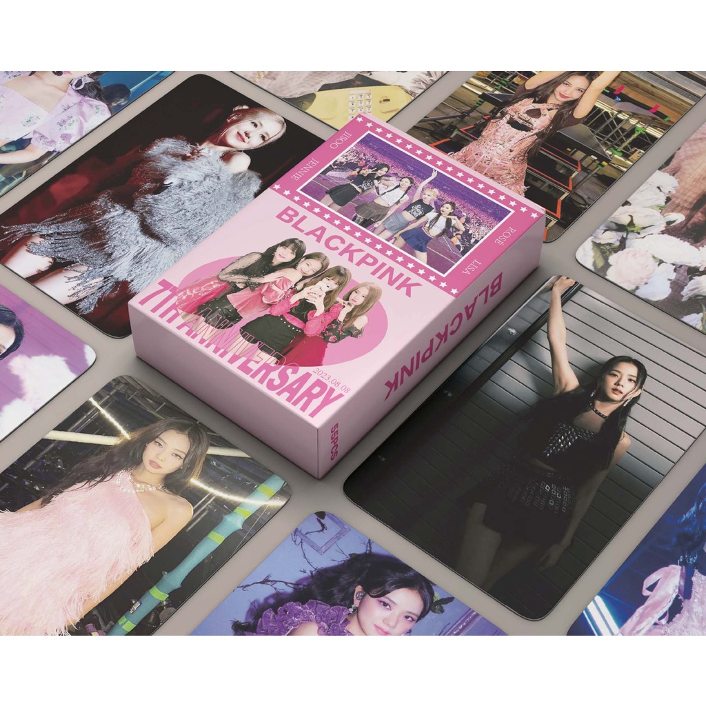 50-55pcs BP Laser Holographic Lomo Cards 7th Anniversary Album THE ...