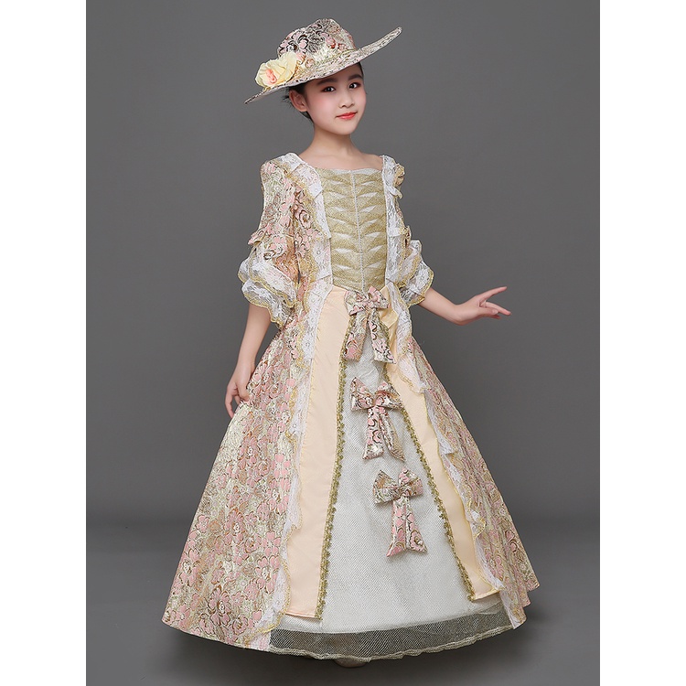 C2 United Nations Costumes For Kids European Court British Costume European Girl Retro Princess ...