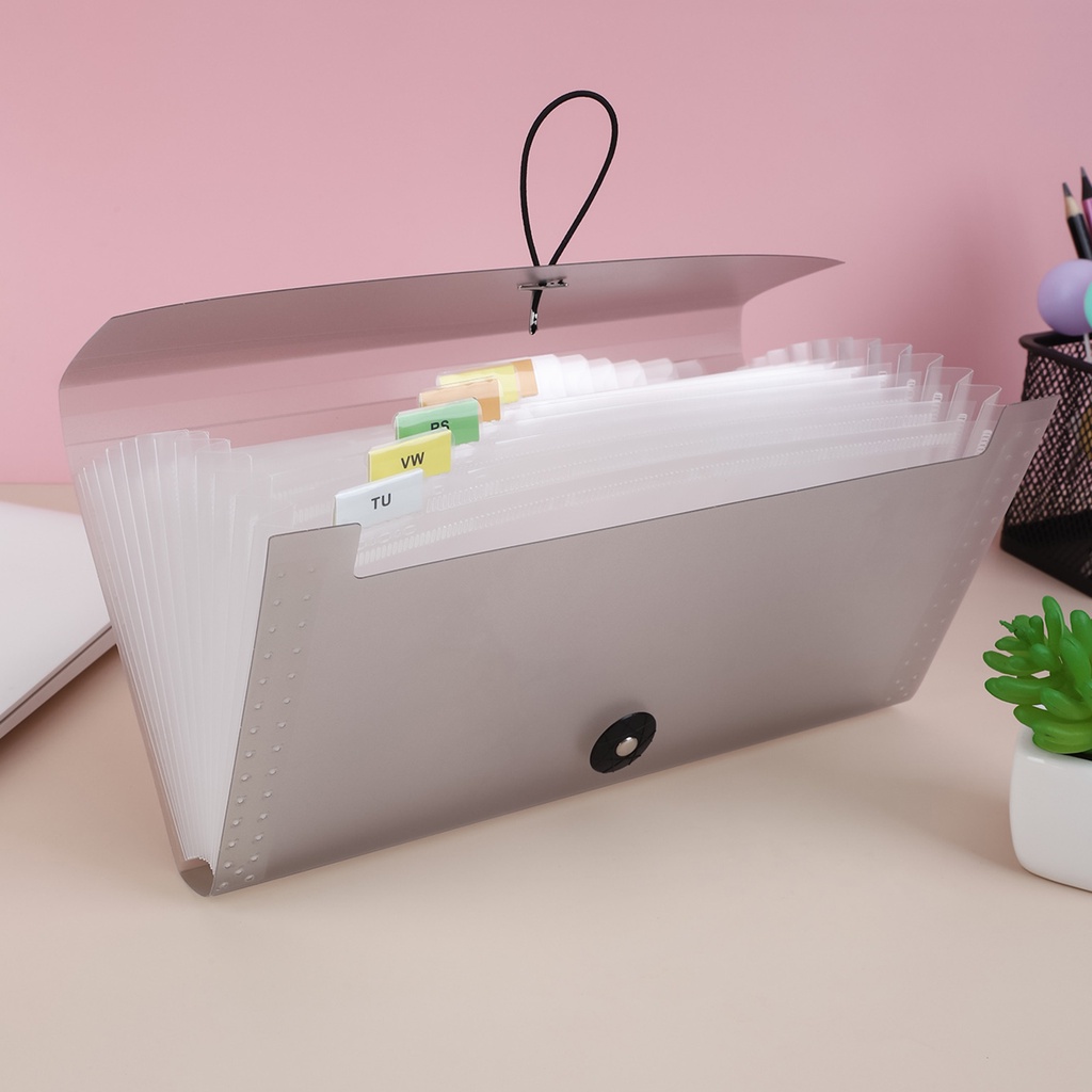 NUSERW 13 Pockets Size Long Expanding File Folder Document storage with ...