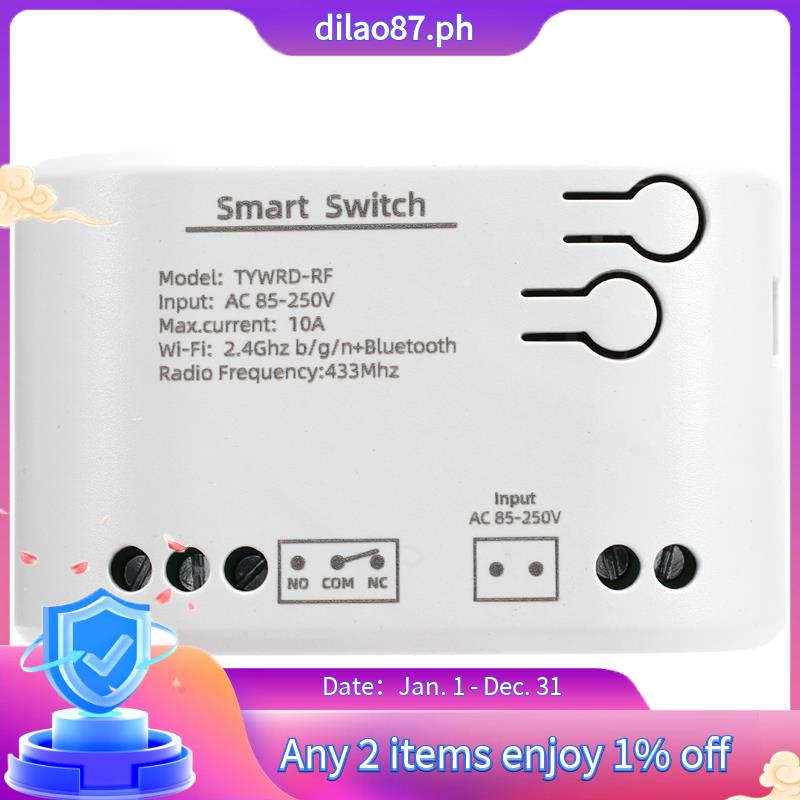 1CH RF Smart Switch AC85-250V WIFI Tuya Remote Control 433 Light Switch ...