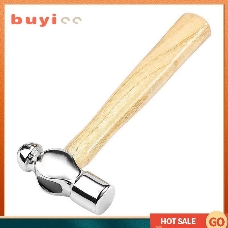 【Buyi00】Wooden Handle Round Hammer Home Installation Small Hammer 0.25P ...