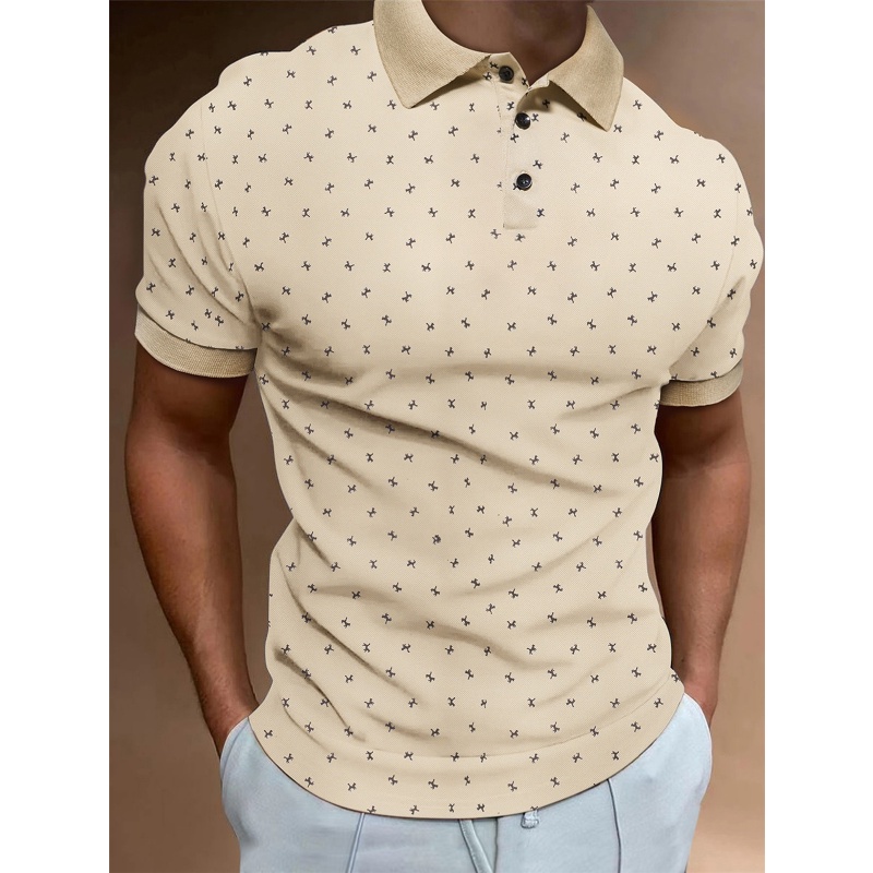 New Men's Small Polka Dot Print Casual Button-down Shirt Polo Shirt ... New Men's Small Polka Dot Print Casual Button-down Shirt Polo Shirt ...