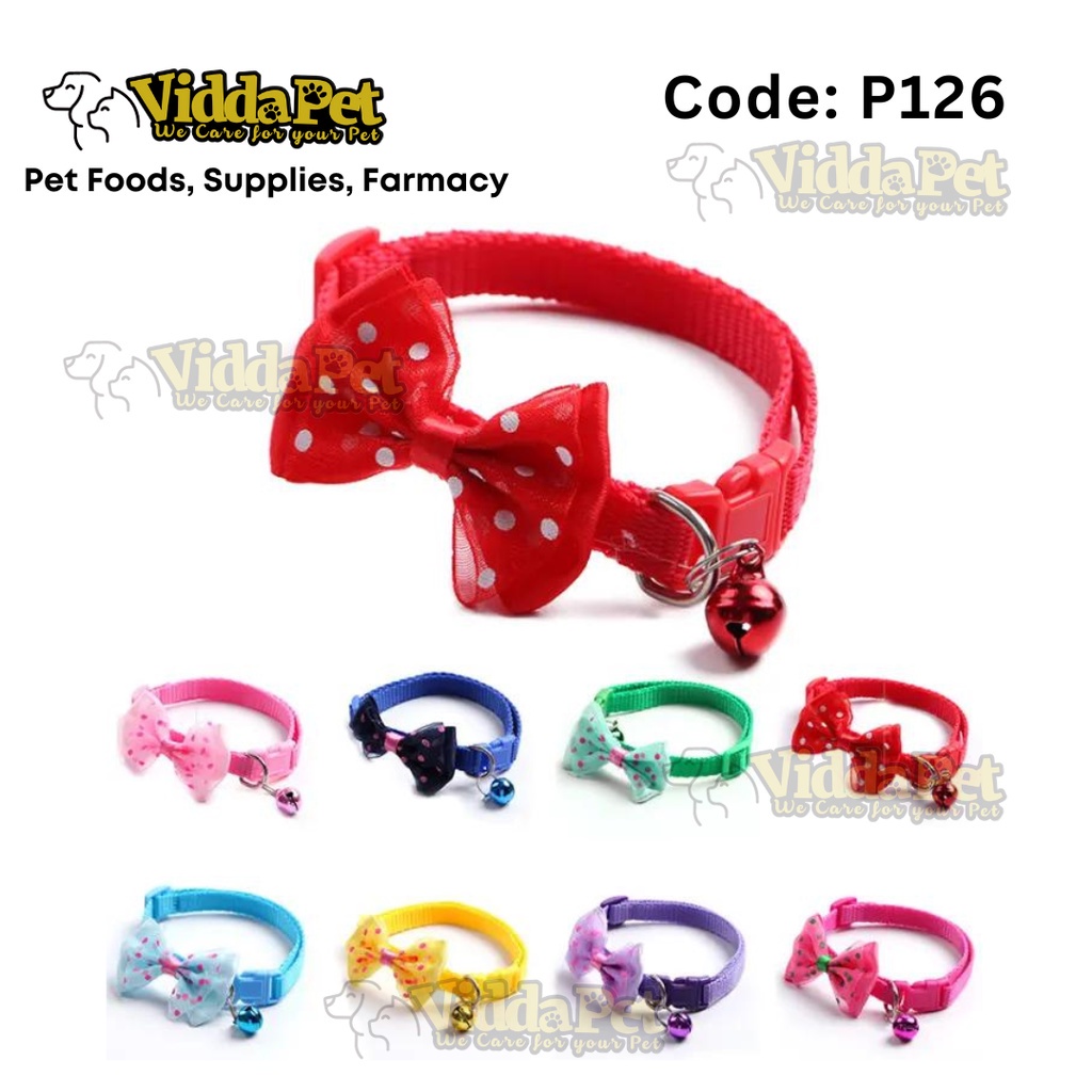 Viddapet Colorful Cat collar ribbon with bell cats neck collar tie ...
