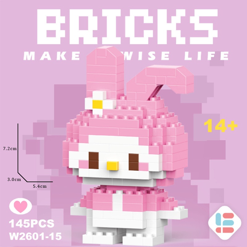 LBOYU Cute Mini Building Block Assembled Small Sanrio Particles Toys ...
