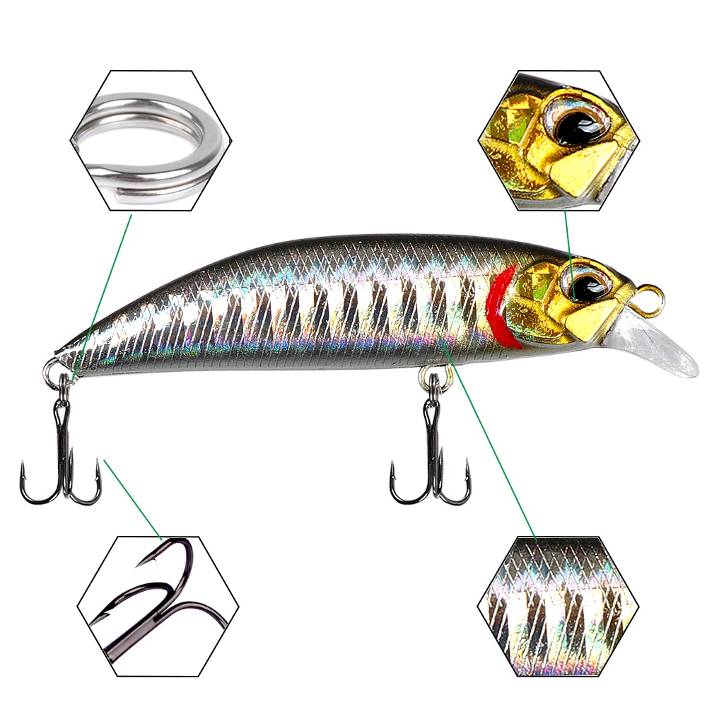 4pcs Set Lure for Fishing 8g/6.5g Sinking Minnow Fishing Lure Fishing Gear Water Long Throw Lure ...
