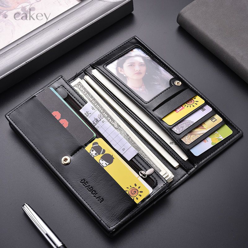 Men Wallet Fashion Long Wallet Soft Leather Wallet Large Capacity ...