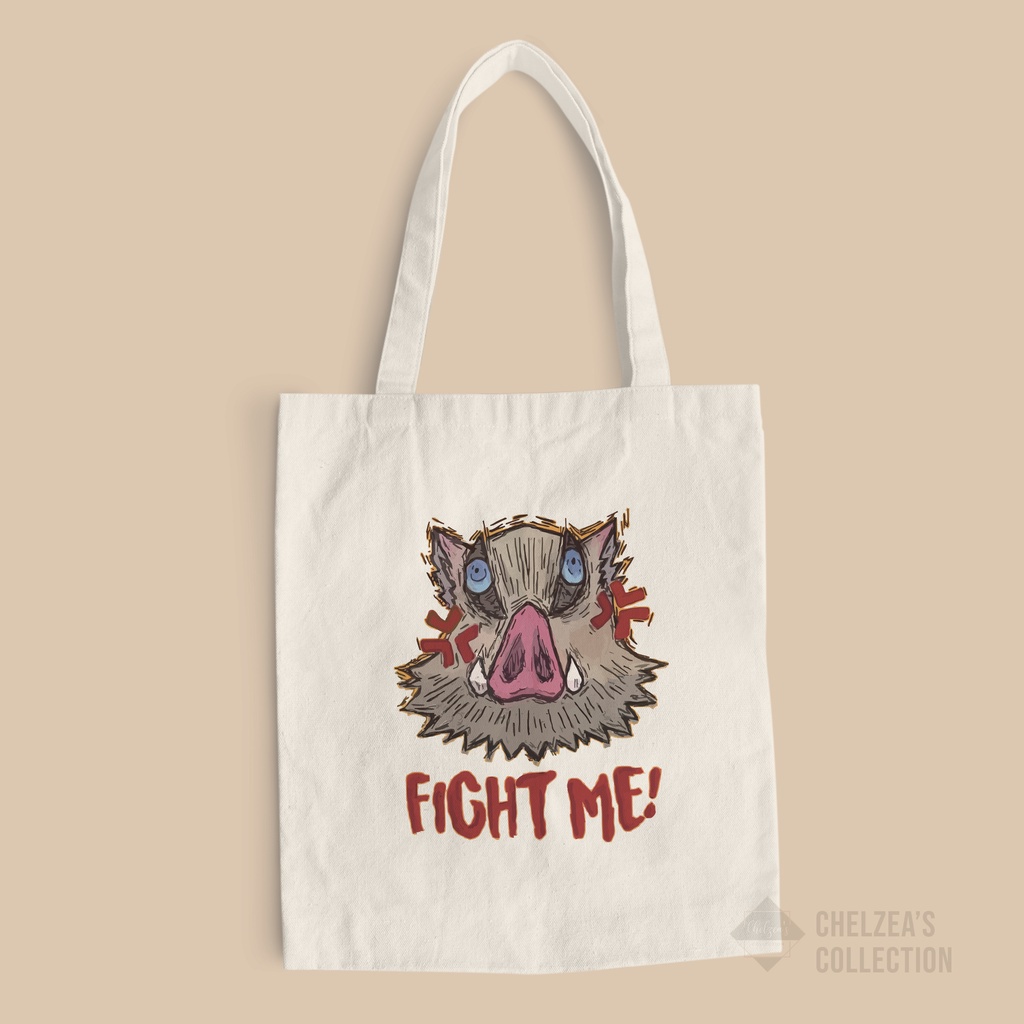 ♞Canvas Tote Bag - Inosuke Hashibira Dempm Slayer Kimetsu no Yaiba ...