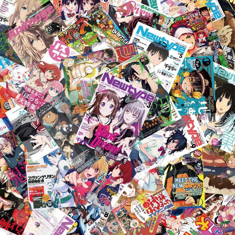 120 Sheets of Mixed Anime Mini Stickers Japanese Anime Magazine Cover ...