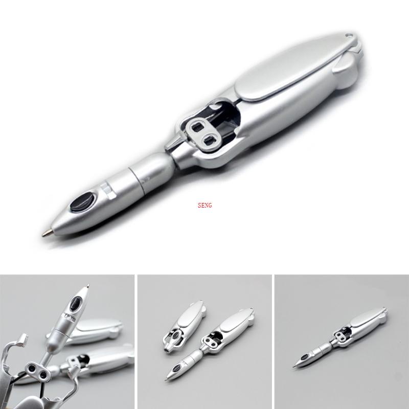 seng Cute Cartoon Black Ballpoint Pens Students Present Cool Folding ...