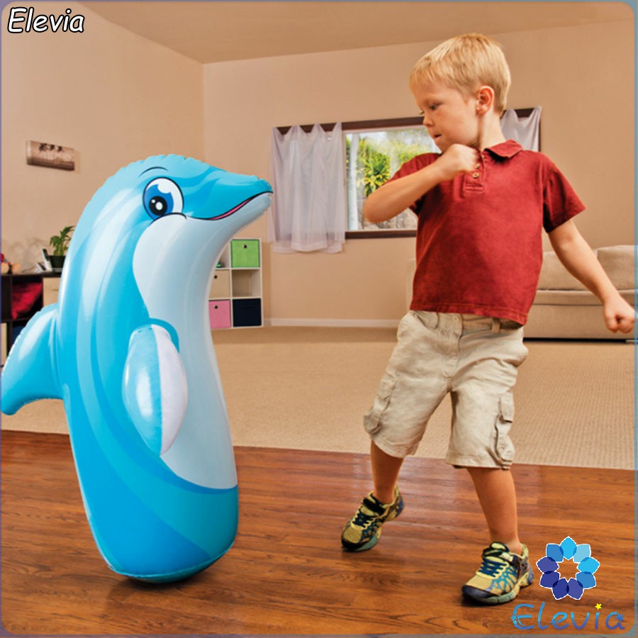 Elevia Tumbler Inflatable Rocking Tiger/dinosaur/dolphin Toy Balloon ...