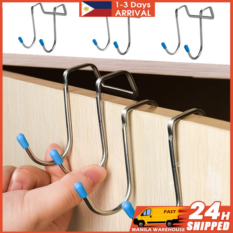 Stainless Steel Double S Shape Hook Cabinet Clothes Hanger Kitchen ...