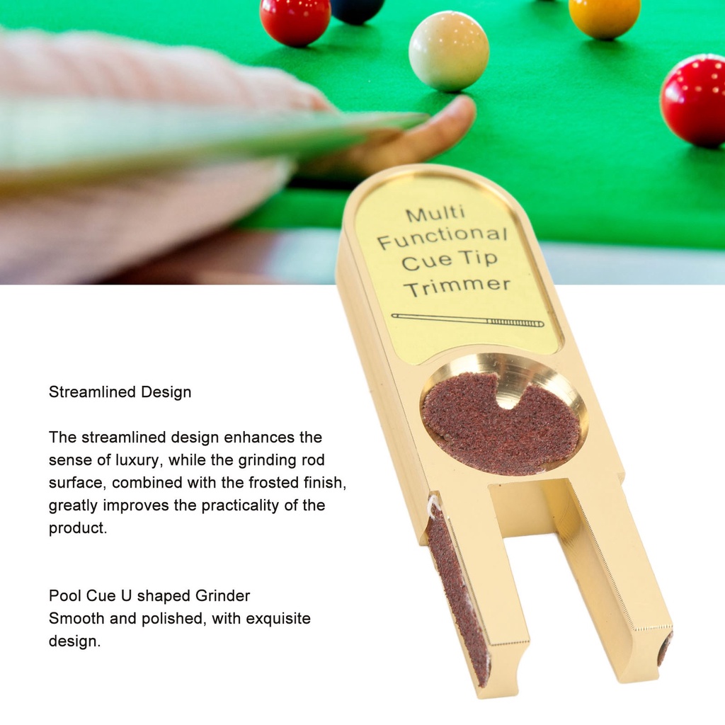 [WMA] Pool Cue Tip Shaper Multifunctional Billiard Cue Tip Repair Tool ...