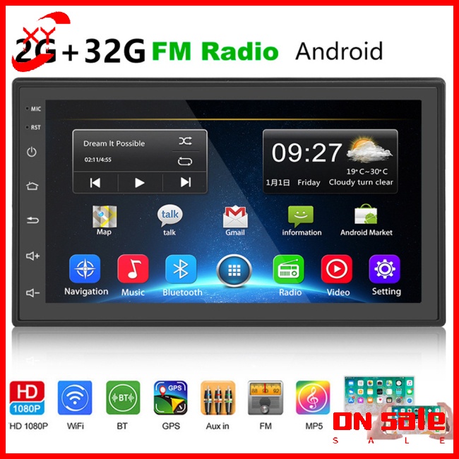 XY Car Radio 7-inch Large Screen Android Gps Navigation Mp5 Player ...