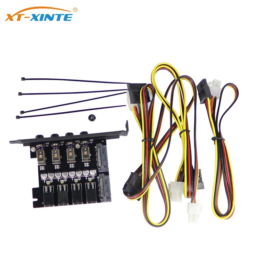XT-XINTE 15Pin SATA Adapter 4 Hard Disk Control System Intelligent ...