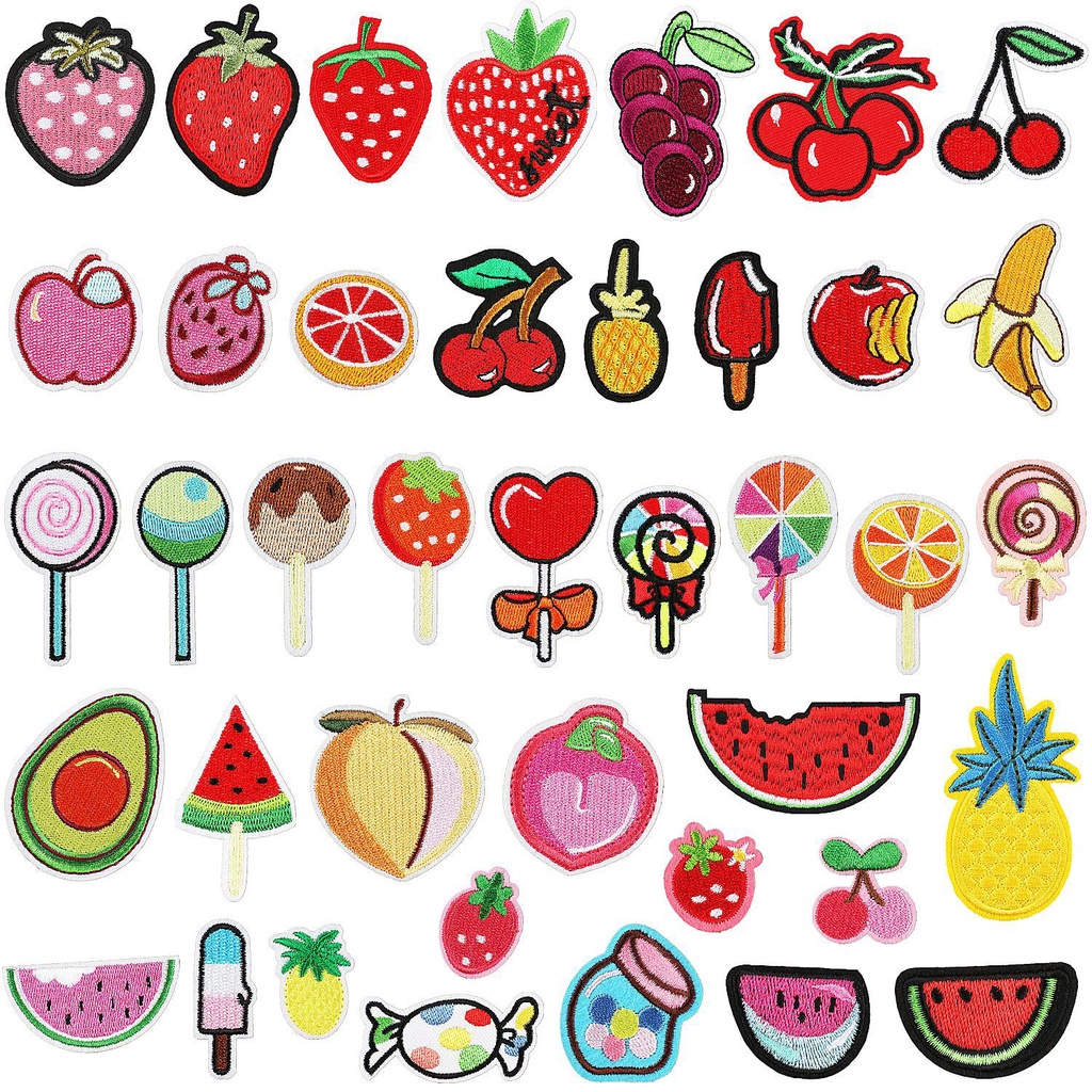 Pro Patch Store Fruit Lollipop Series DIY Embroidery Patches for ...
