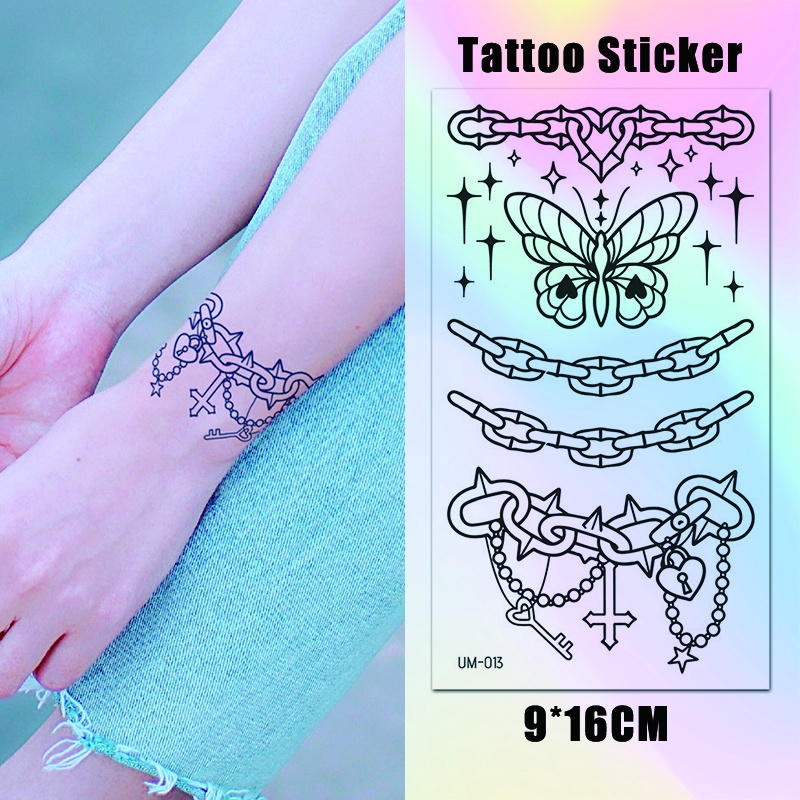 【SUN】Tattoo Sticker Waterproof Long Lasting Fake Tattoo Minimalist ...