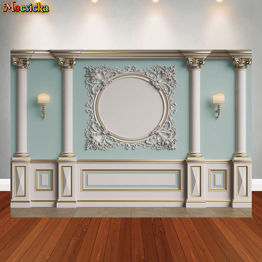 nterior Wall Photography Backdrops Custom Retro European Indoor Wedding ...