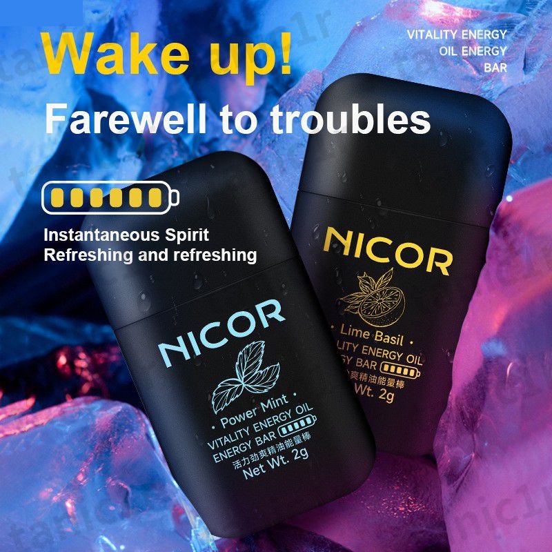 Nicor Double Hole Vital Oil Energy Bar Cool Nostril Nasal Inhaler Multi ...