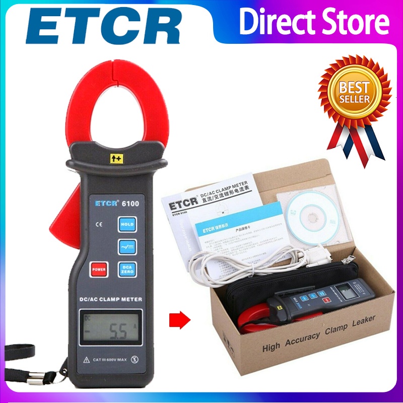 ETCR6100 AC/DC Clamp Current Meter Connect with Computer Through RS232 ...