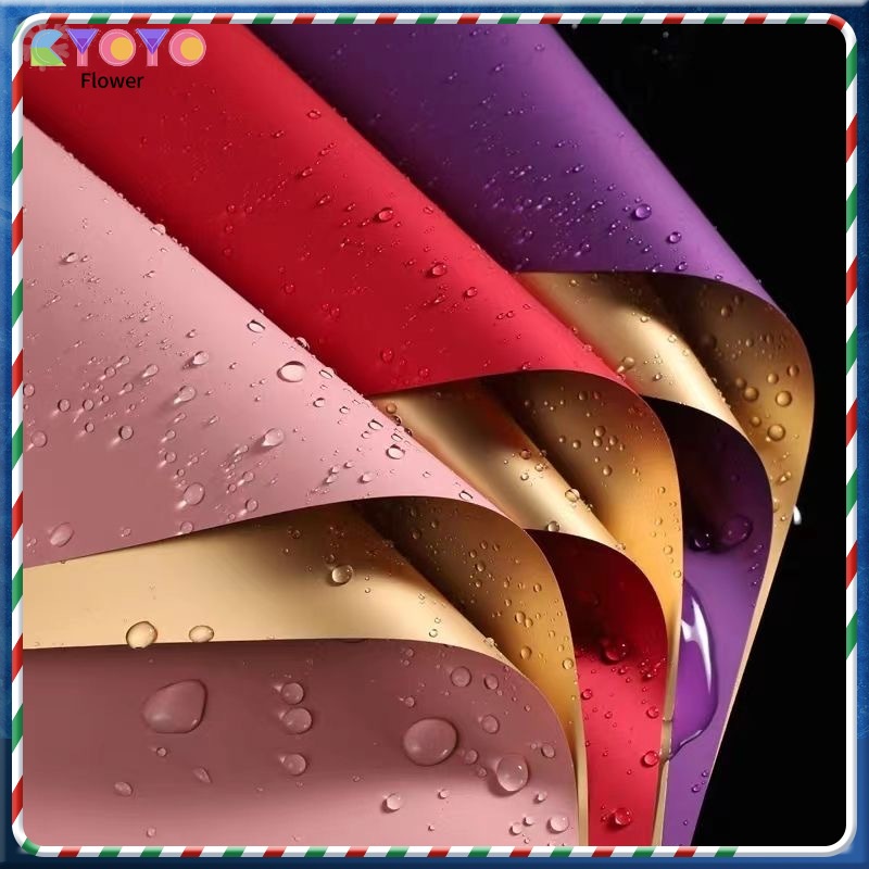 20PCS Two Tone GOLD color flower wrapping paper Package Bouquet Flower ...