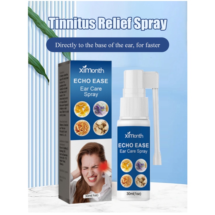 Tinnitus Care Spray Ear Congestion Back of Ear Discomfort Relief Ear ...