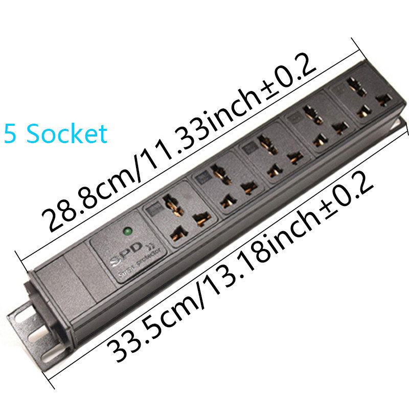 Server Rack PDU power distribution unit C14 power input 2-12 ways universal extension socket LED ...