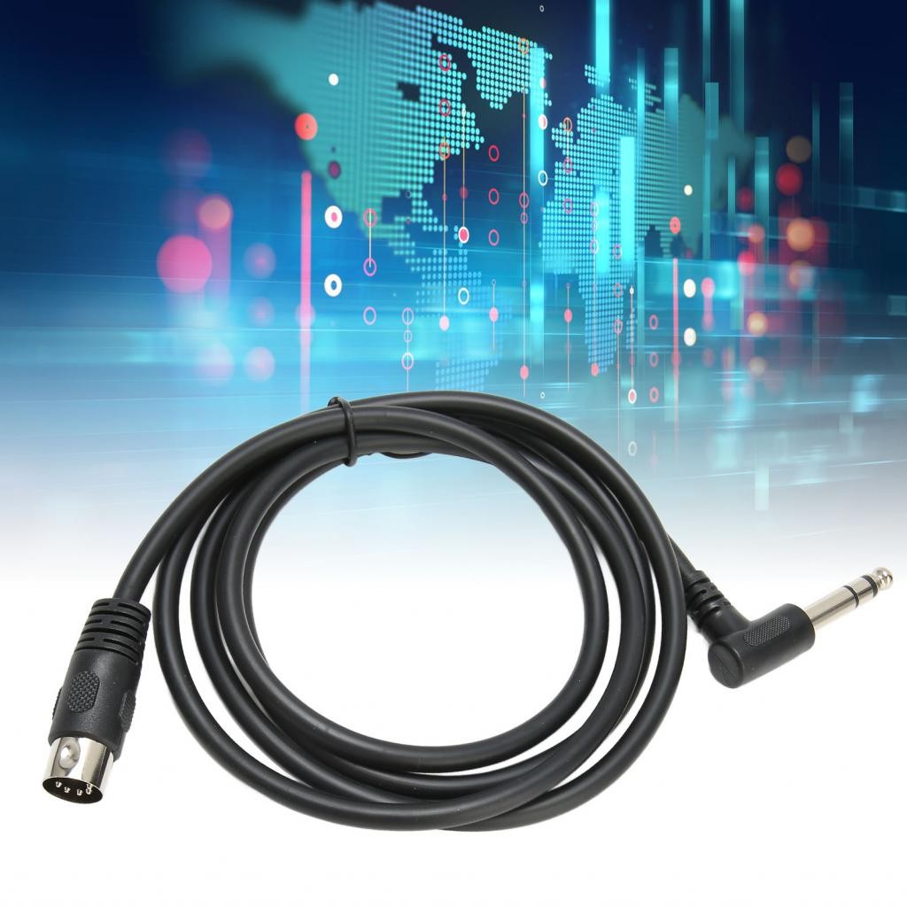 Ilike 6.35mm Male to MIDI Din 5Pin Cable with 90 Degree Right Angle ...
