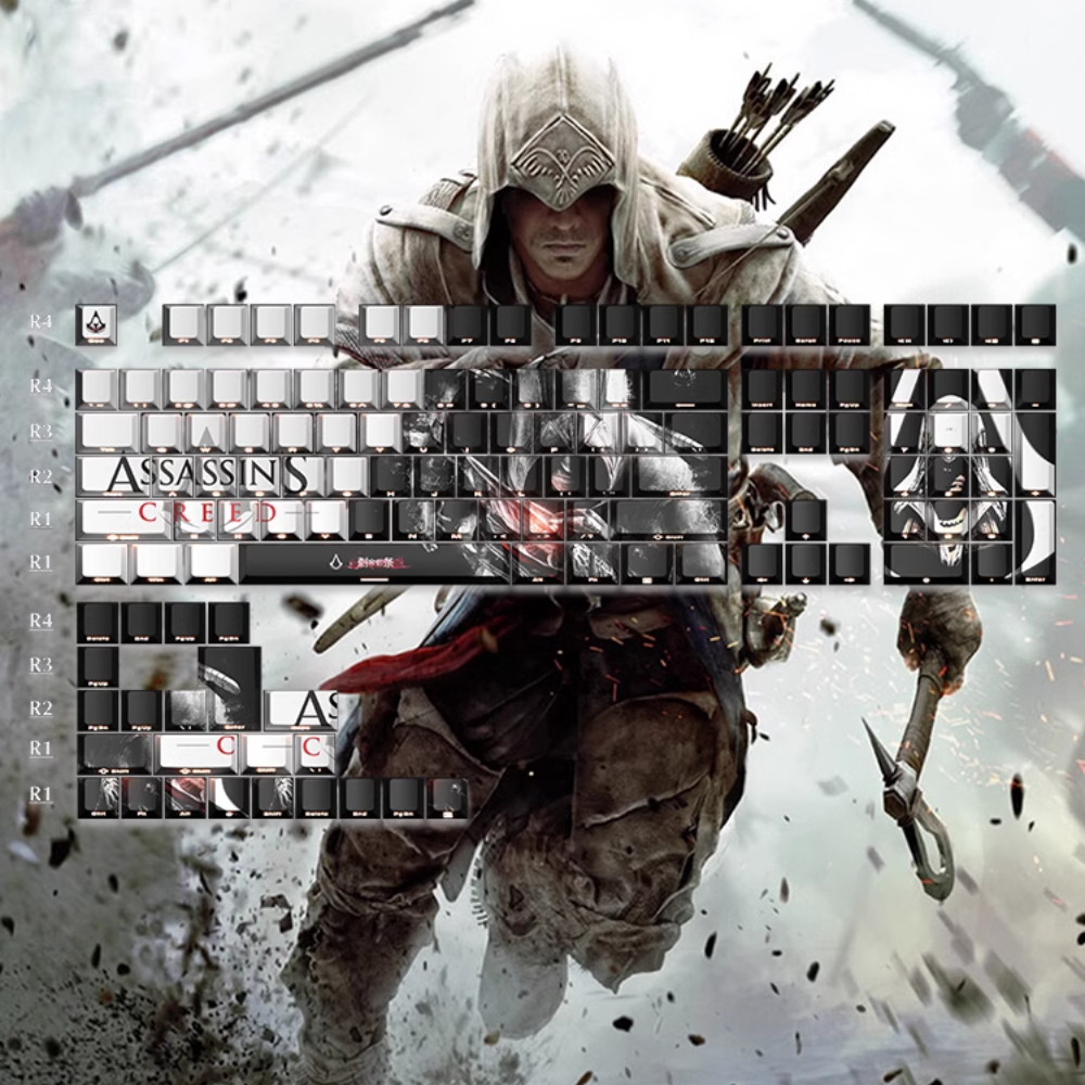 PBT ONE PIECE Luffy Keycaps Side Print Anime Backlit keycaps Cherry ...