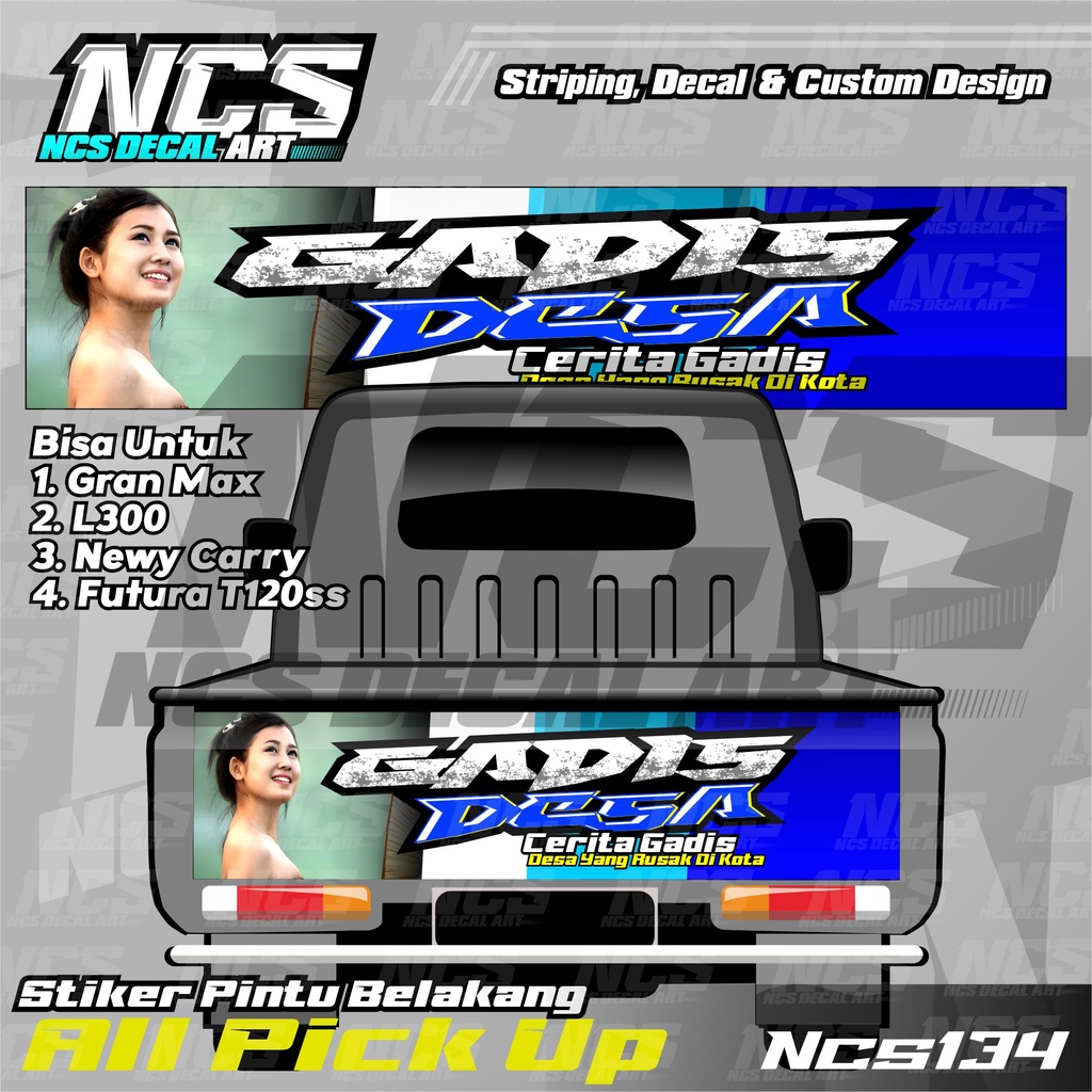 Rear Tailgate Door Sticker for All Pick Up L300, FUTURA, T120SS, NEW ...