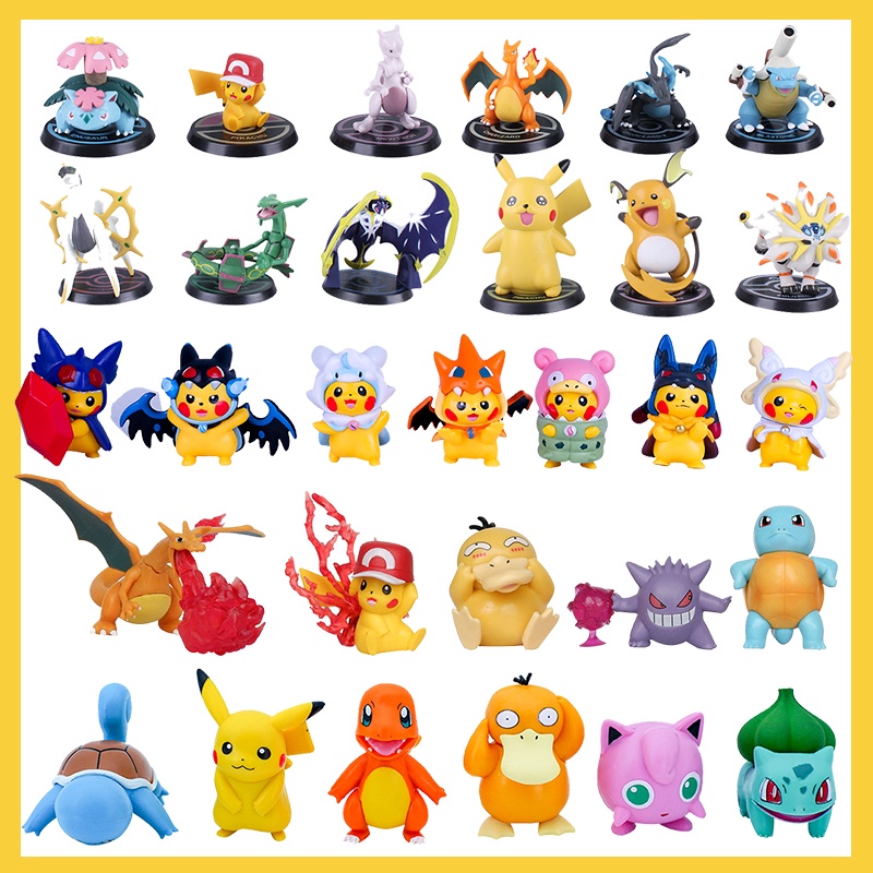 Pokemon Pikachu Action Figure Charmander Bulbasaur Psyduck Squirtle ...