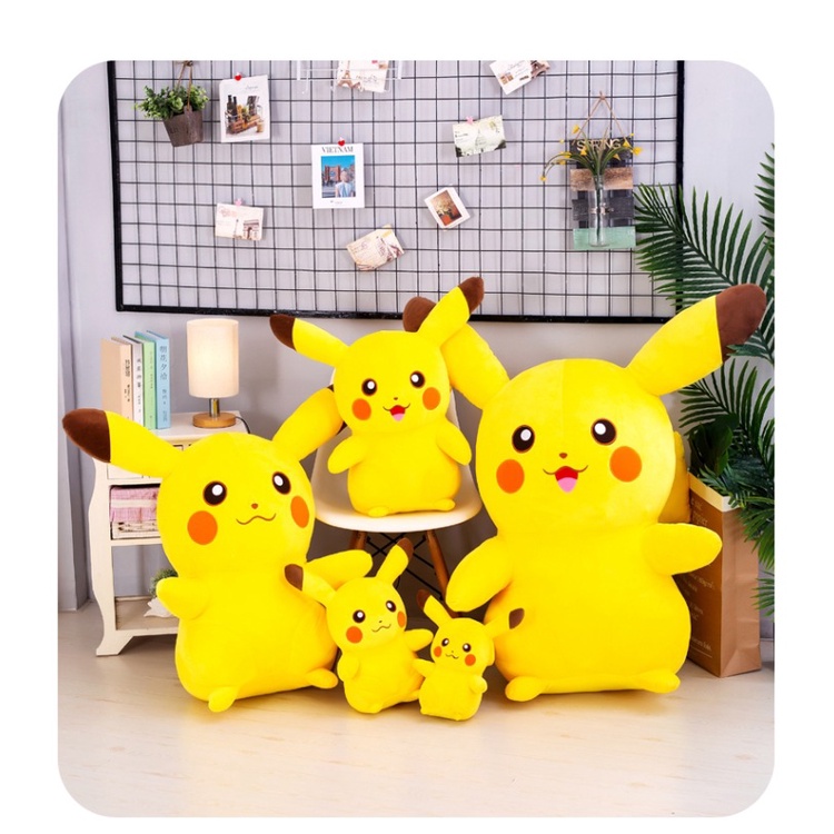Cute Pikachu Doll Plush Toy Big Doll Grab Doll Children Pikachu Pillow ...