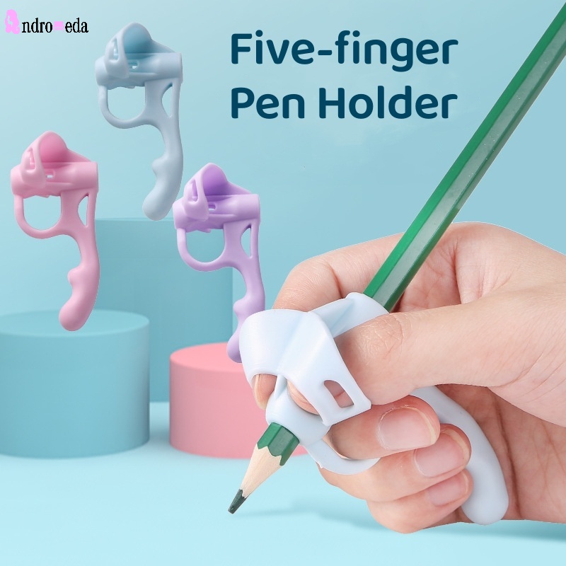 Candy Color Simple Five-finger Positioning Pen Holder Soft Convenient ...