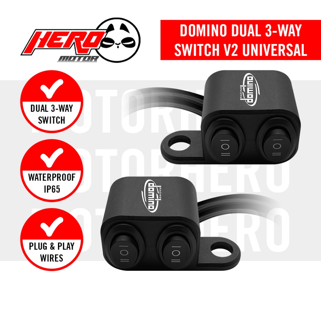 Domino Dual 3-Way Switch v2 Universal Side Mirror Mount Plug & Play ...