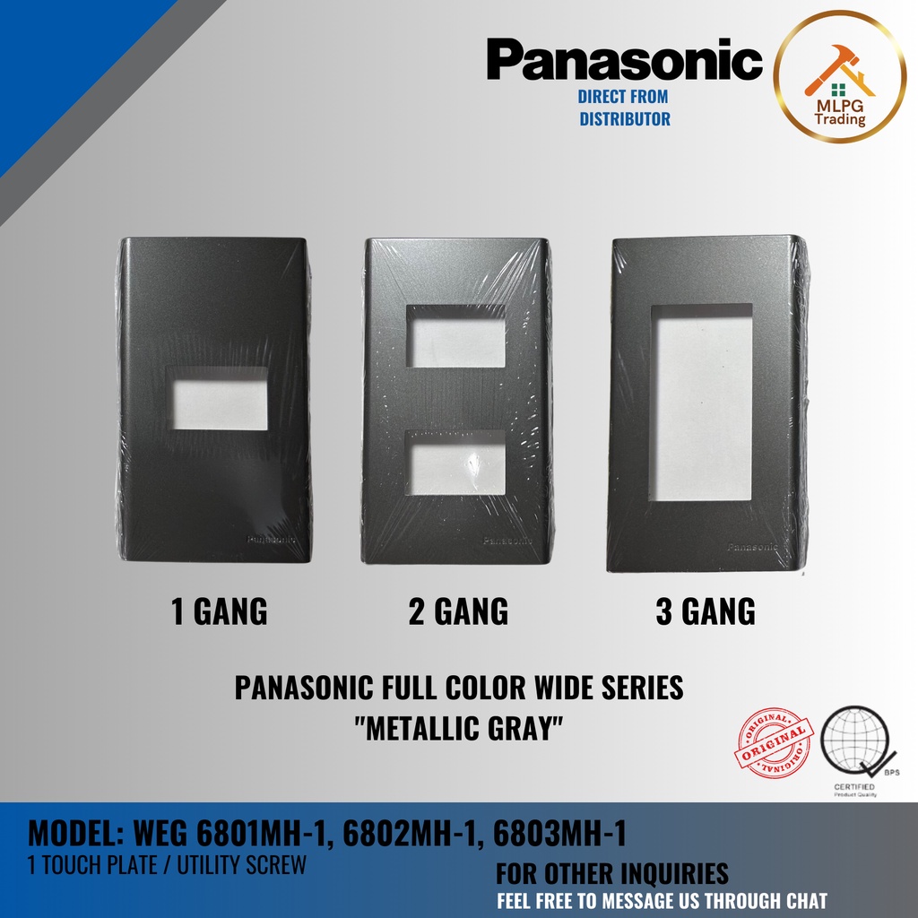 Panasonic Full Color Wide Series PLATE (Metallic Gray) (Blank, 1 - 3 ...