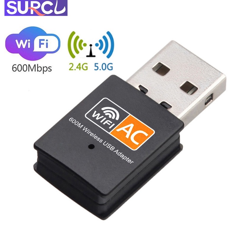 600Mbps USB WiFi Adapter Dual Band 2.4G/5.G AC Draadloze Ethernet ...