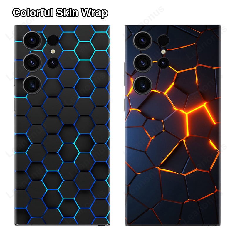 Colorful Honeycomb Decal Skin for Samsung Galaxy S23 S22 S24 S25 Ultra ...