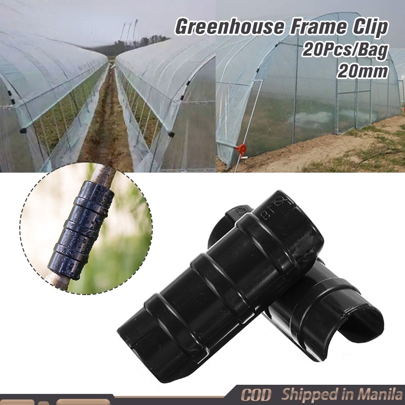 50Pcs Greenhouse Frame Pipe Clip 19mm Plastic Garden Buildings Tube ...