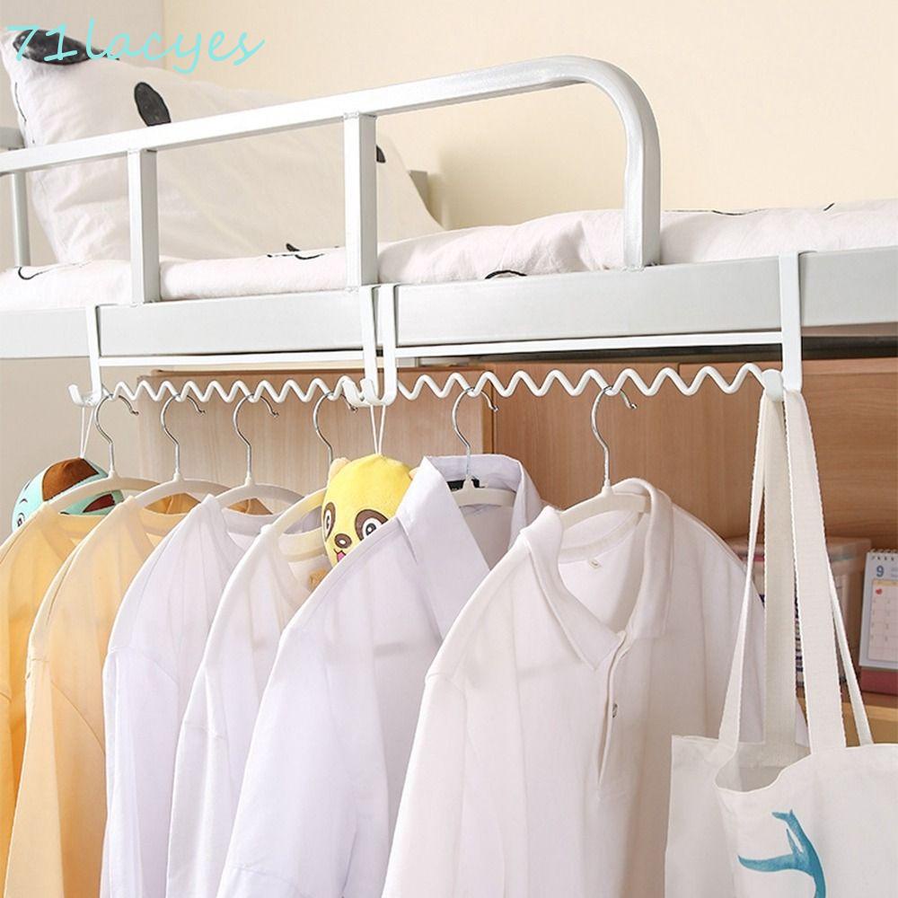 LACYES Wave Bedside Shelf, Iron Black/White Wave Bedside Storage ...