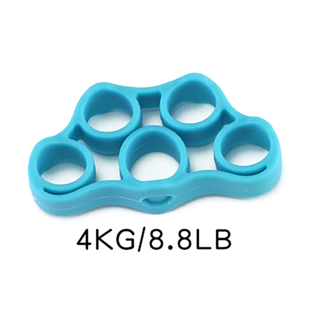 Hand Grip Strengthener Trainer Finger Exerciser Silicone 5 Finger ...