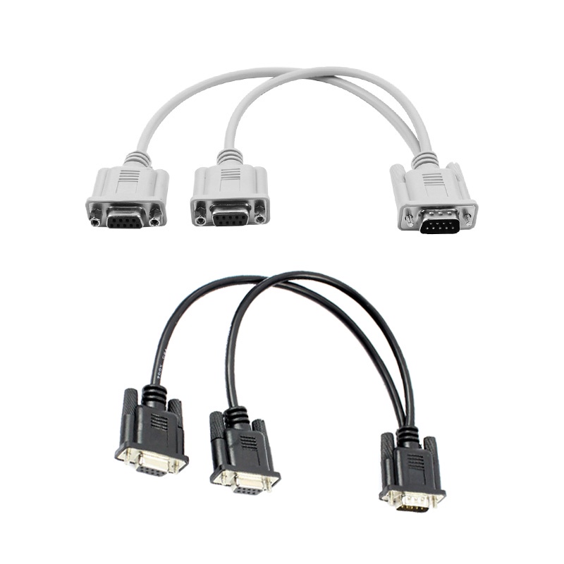 JMT DB9 Male to 2 Female Serial Rs232 Splitter Cable Rs232 Male to 2 ...