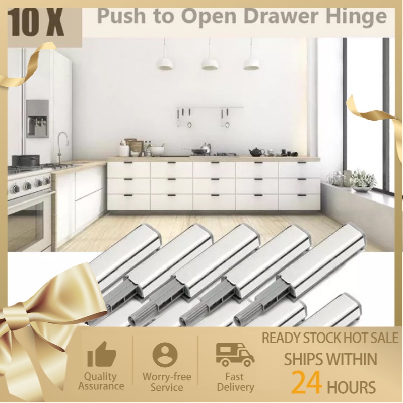 10Pcs Cabinet Latch Door Drawer Push To Open System Damper Buffer Push ...